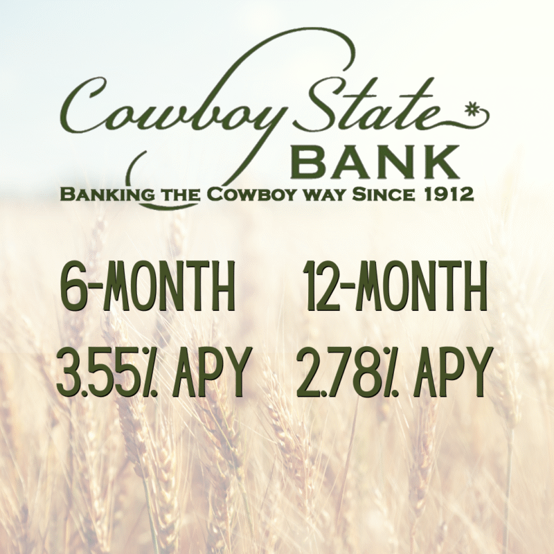 CD's and IRA'S - Cowboy State Bank